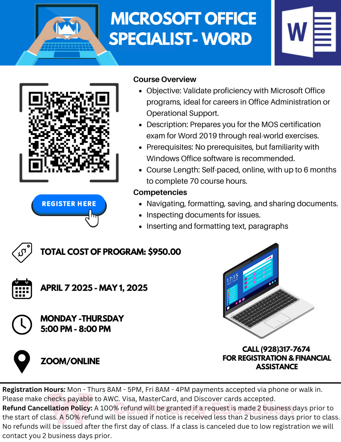 Microsoft Office Specialist Word Certification | Arizona Western College